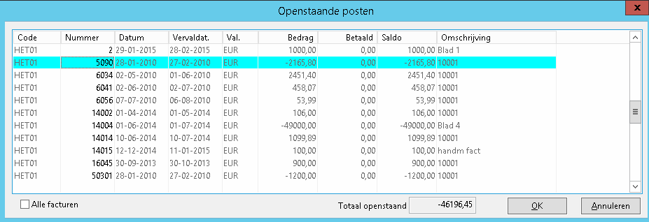 Boeken > Invoeren journaalposten